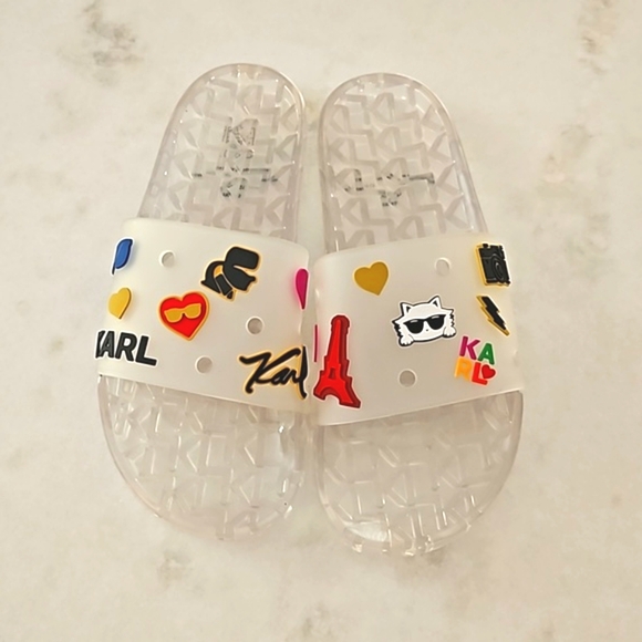 Karl Lagerfeld | Shoes | Karl Lagerfeld Thea Slides Nwot | Poshmark